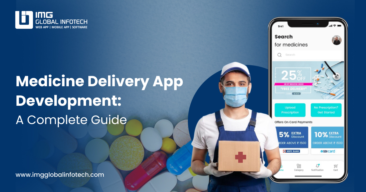 A Guide for Medicine Delivery App Development: Cost, Features & Benefits